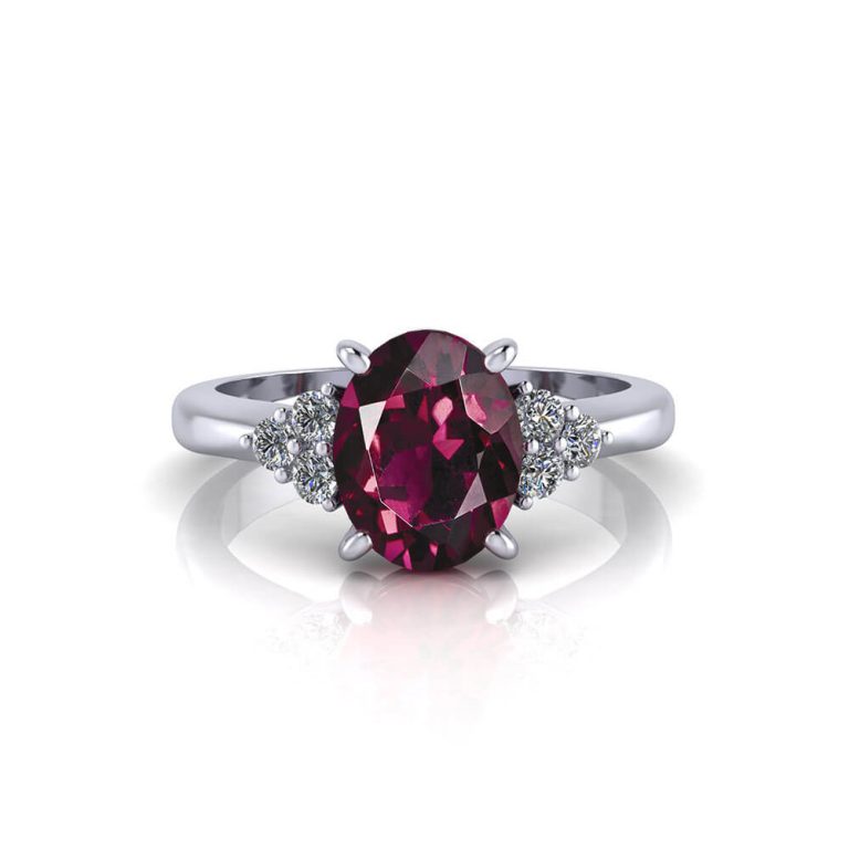 Garnet Diamond Ring – TOSOTO&Esther