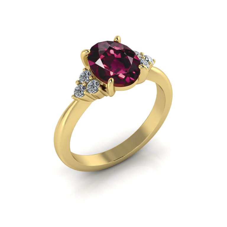 Garnet Diamond Ring – TOSOTO&Esther