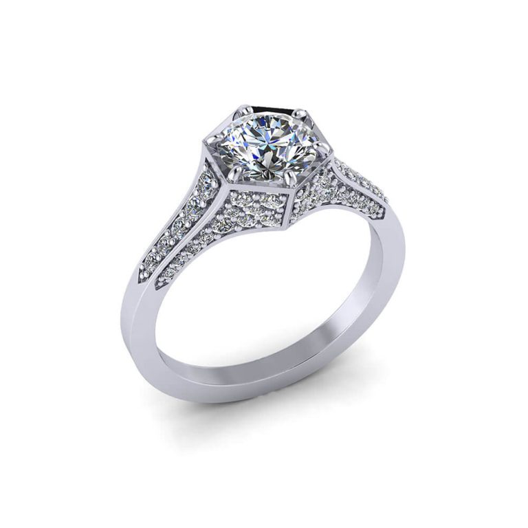 Diamond Pave Engagement Ring – TOSOTO&Esther