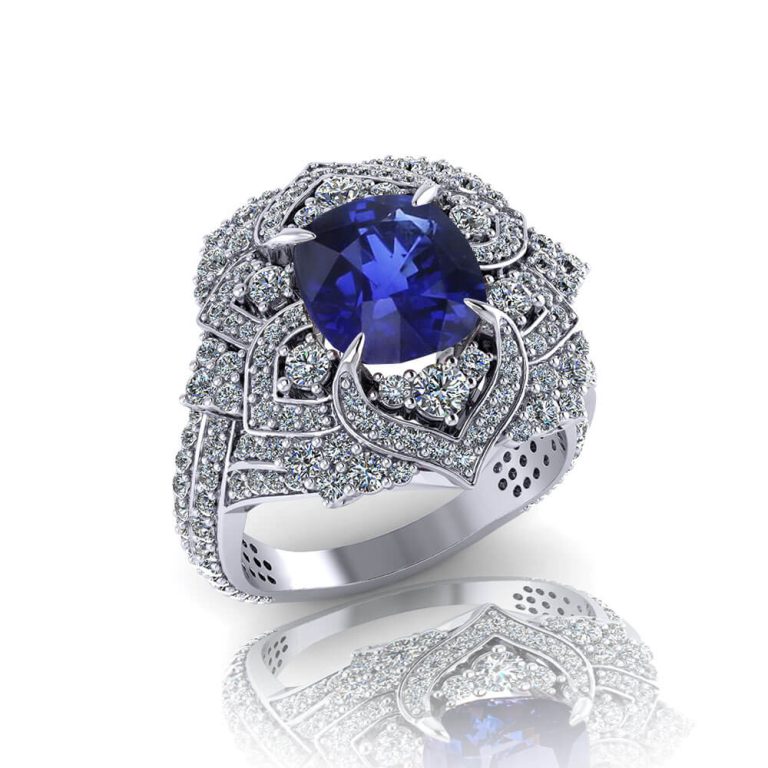 Sapphire Flower Ring – TOSOTO&Esther